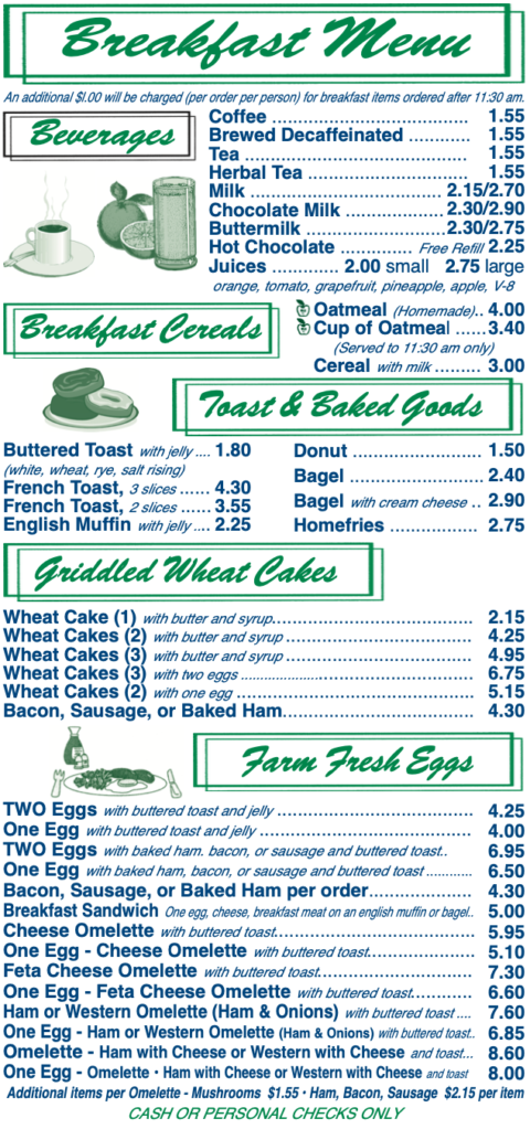 Menu Card | Texas Hot